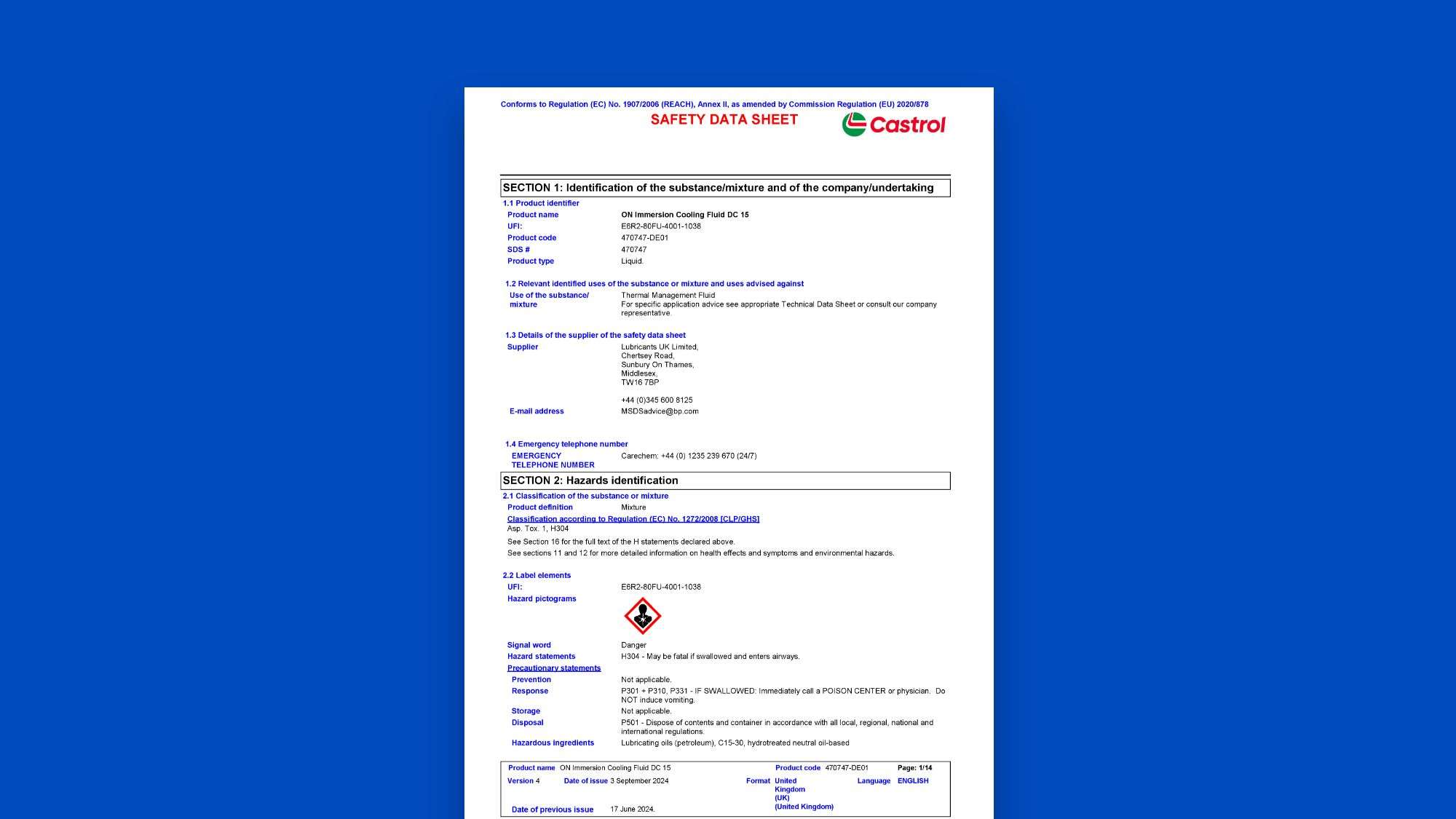 Castrol ON Liquid Cooling customer hub | Home