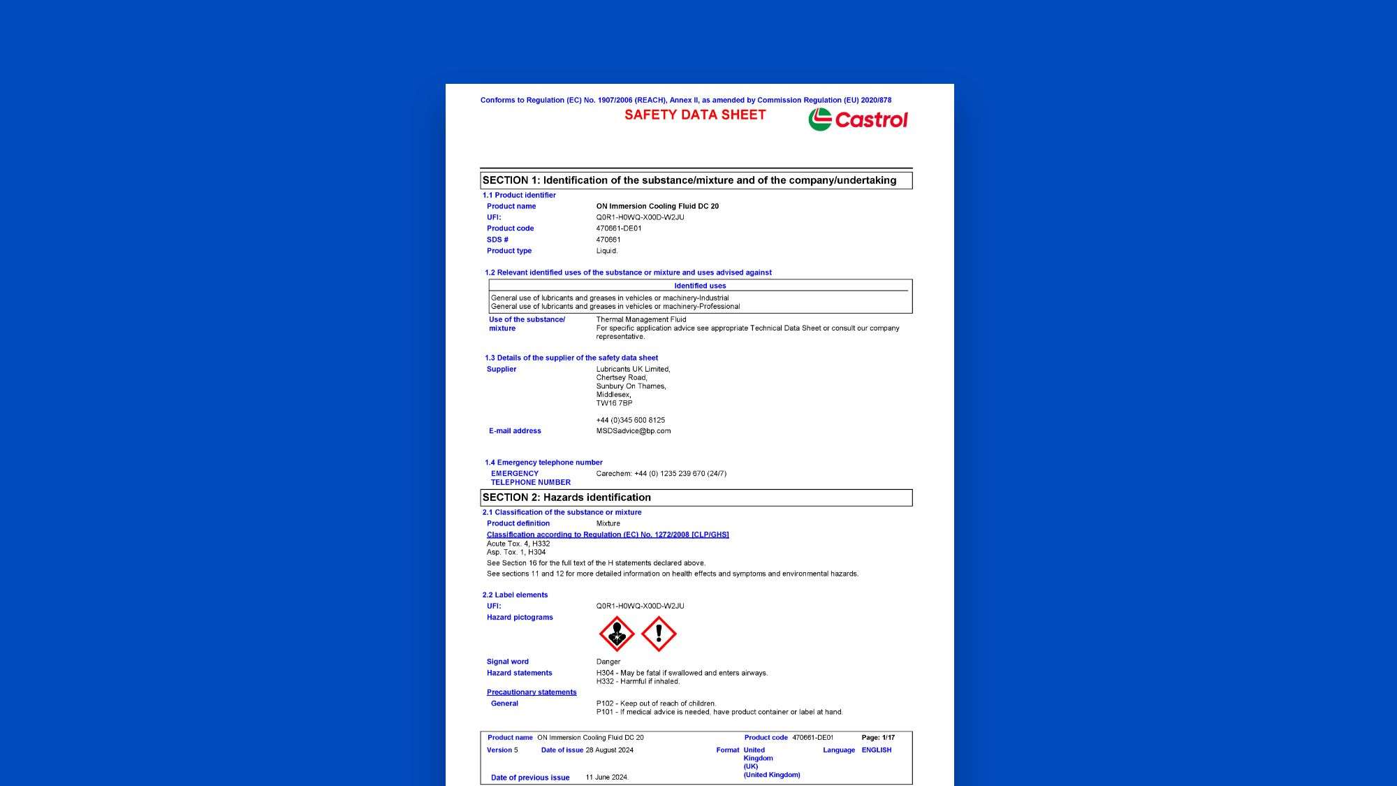 Castrol ON Liquid Cooling customer hub | Home