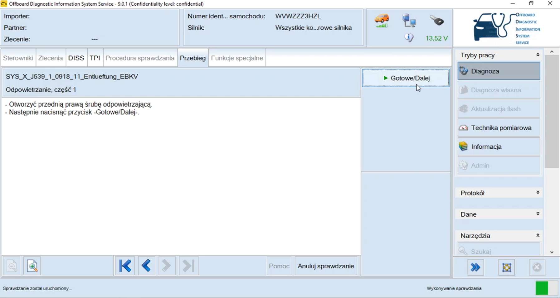 Procedure for servicing and replacing the iBooster electromechanical ...